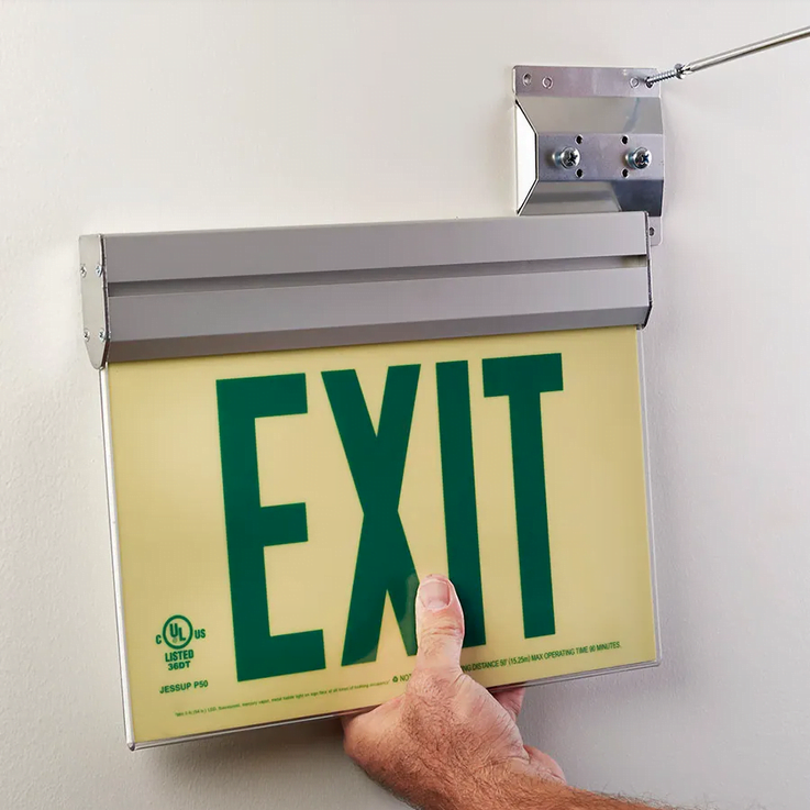 Jessup Acrylic frame Glo Brite® Exit sign, UL924 listed/listed to LED ...